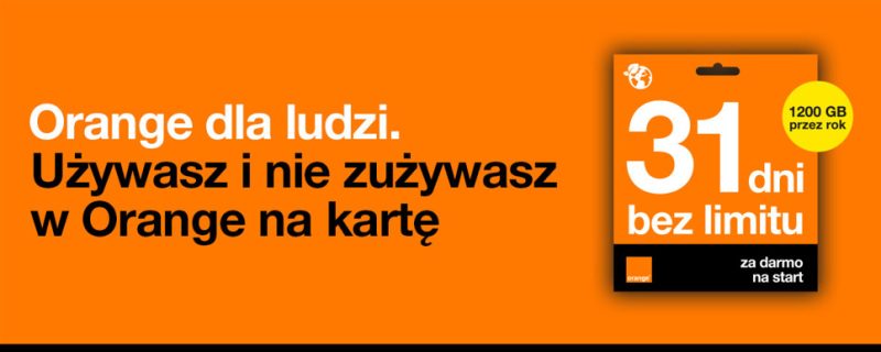 Promocja 31 dni bez limitu za darmo na start i 1200 GB przez rok w Orange na kartę | Bank ...